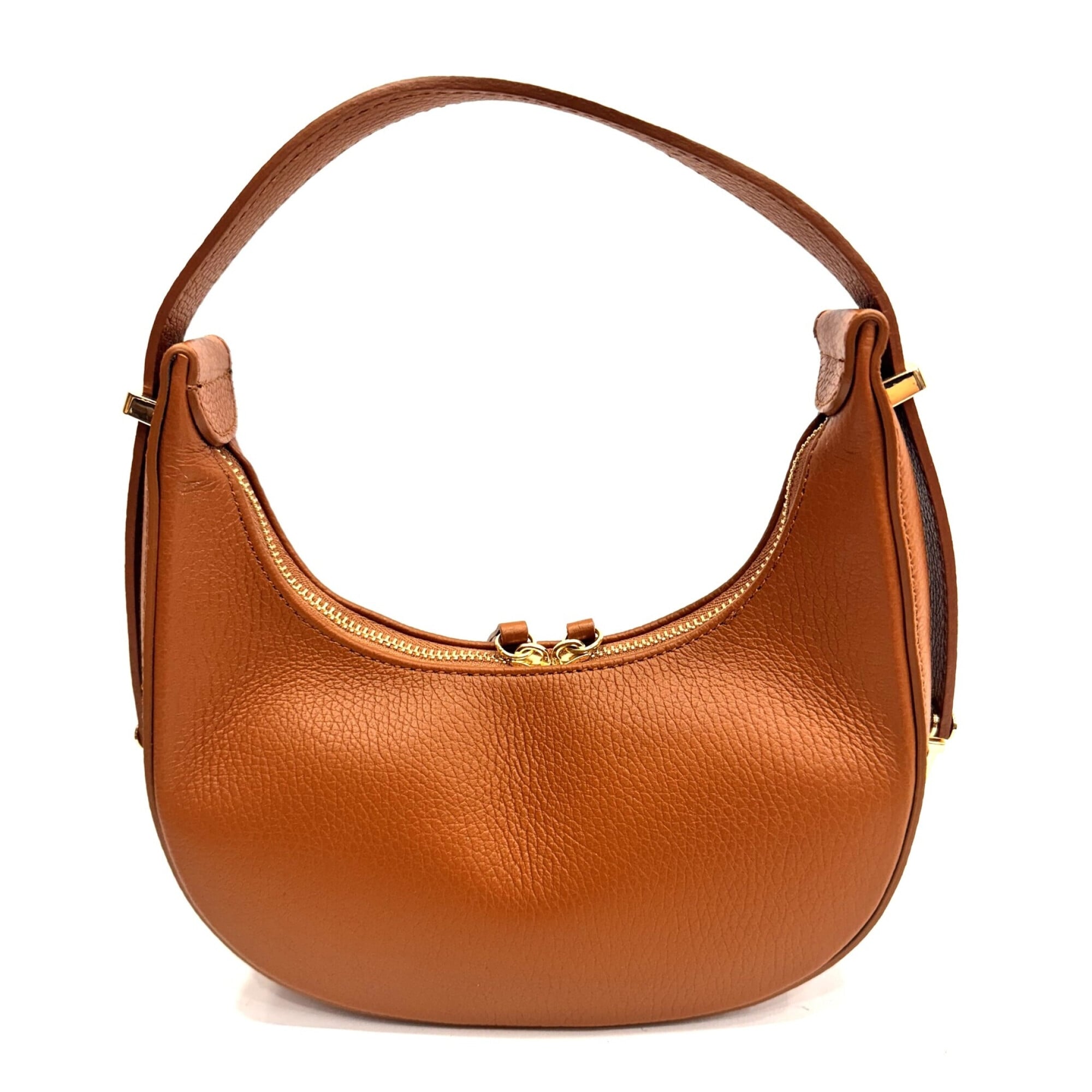 Genuine leather bag, MOANA, HONEY color, CHIAROSCURO, Made in Italy ...