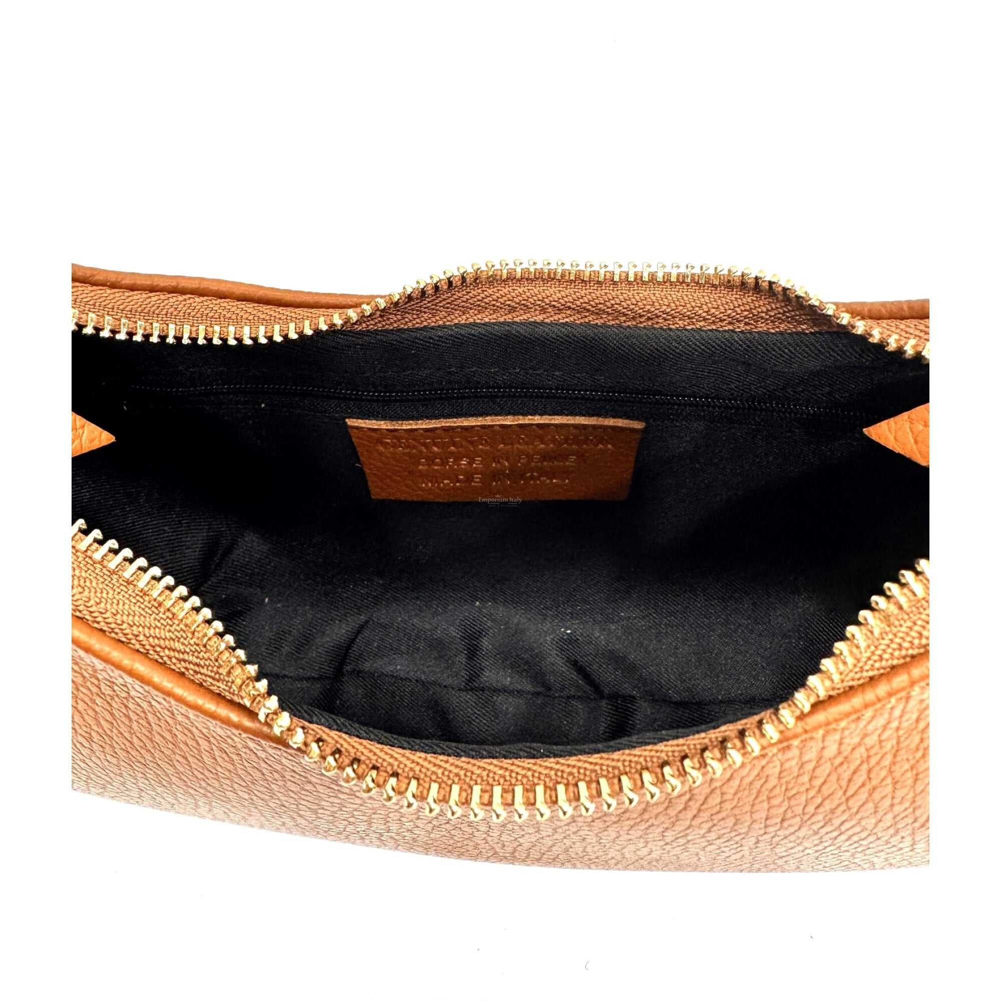 Genuine leather bag, MOANA, HONEY color, CHIAROSCURO, Made in Italy ...