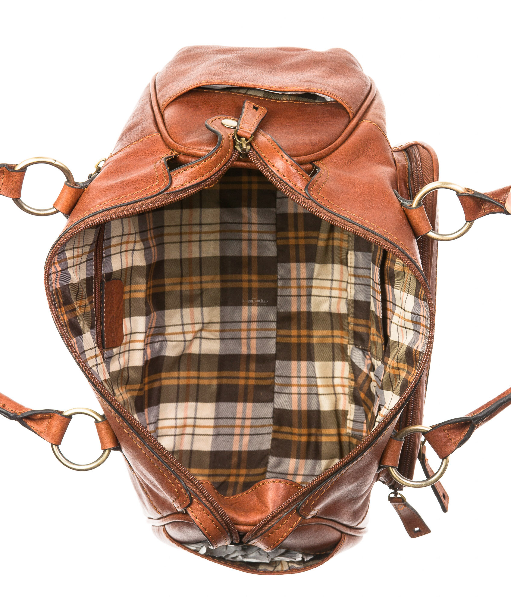 Ladies genuine leather bag SANTINI mod. RUSLANA, HONEY, Made in Italy ...