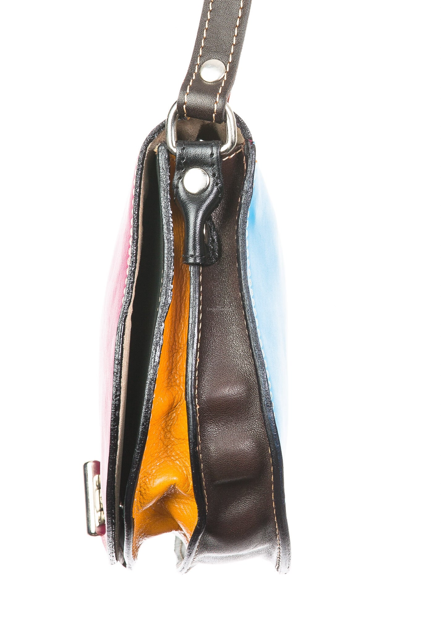 Borsa donna in vera pelle CHIAROSCURO mod. ELANIE, MULTICOLORE, Made in ...